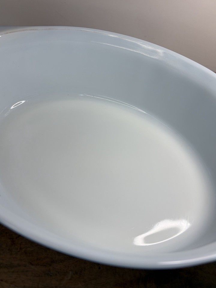 Vintage Pyrex Blue Snowflake Garland Oval Casserole Dish w/ Blue ...