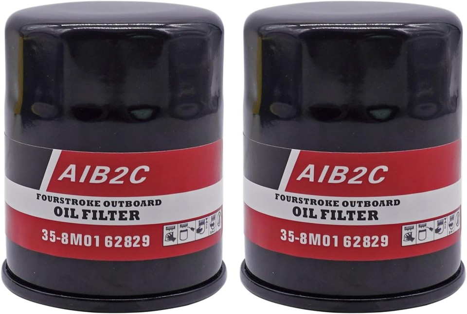 Outboard Oil Filter 35-8M0162829 8M0162830 Compatible with Mercury 4 ...