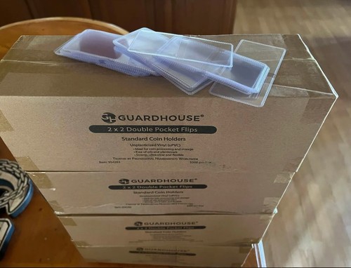 1000 2x2 Double Pocket Vinyl Flips Clear Plastic Flip PVC FREE Holders ...