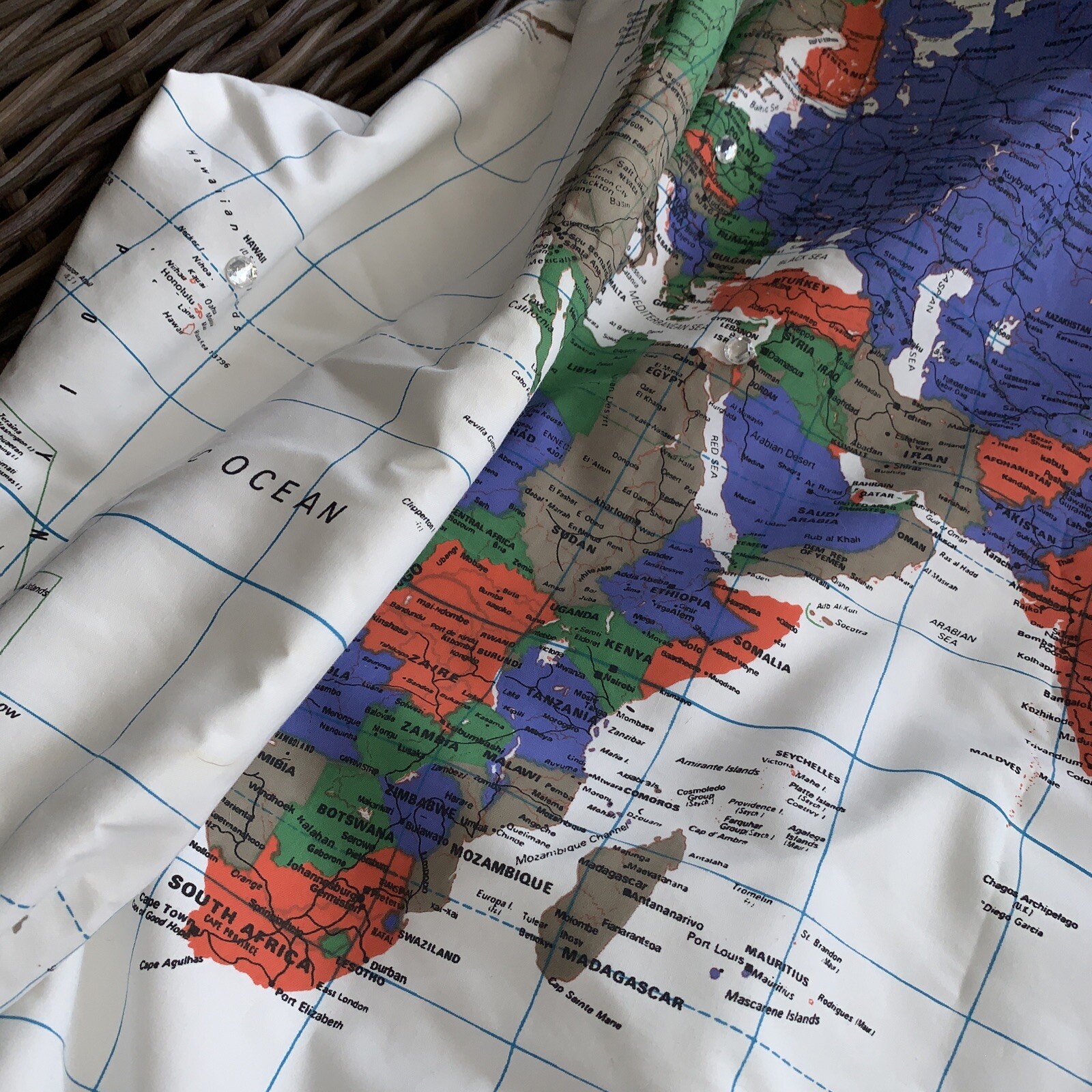 Jacket Map Of The World Jacket Rare-mark Where You’ve… - Gem