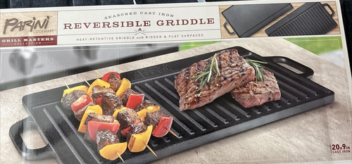 Heavy Large Parini Reversible Griddle w/ Ridged Flat Surfaces - 20.9 ...