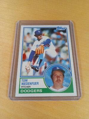 1983 Topps #477 TOM NIEDENFUER Los Angeles Dodgers Baseball Card ...
