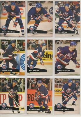 NEW YORK ISLANDERS ~ 1991-92 Pro Set FRENCH Series 1 Team Set ~ 14 ...