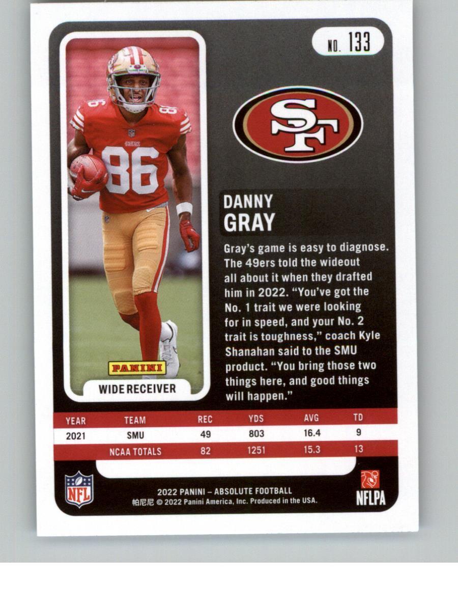 2022 Panini Absolute Danny Gray 133 Green San Francisco 49ers | eBay