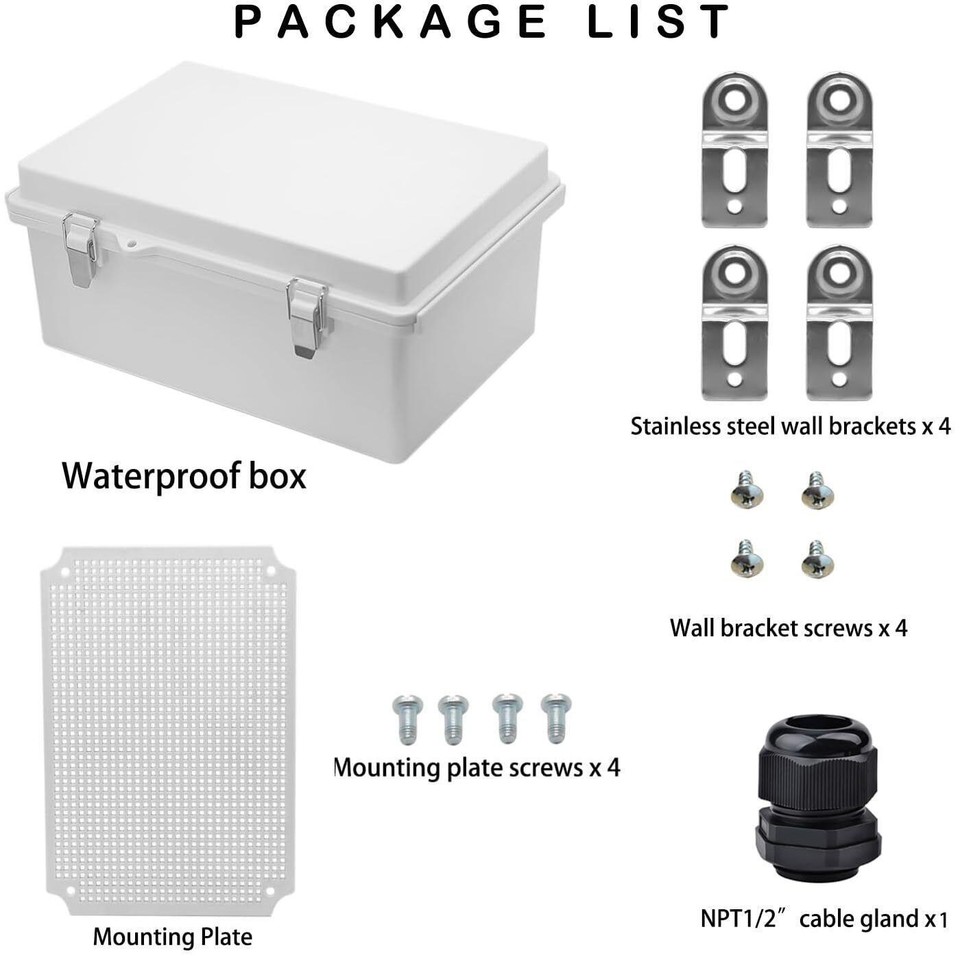 Outdoor Waterproof Electrical Box Junction Box Weatherproof Ip67 Abs ...