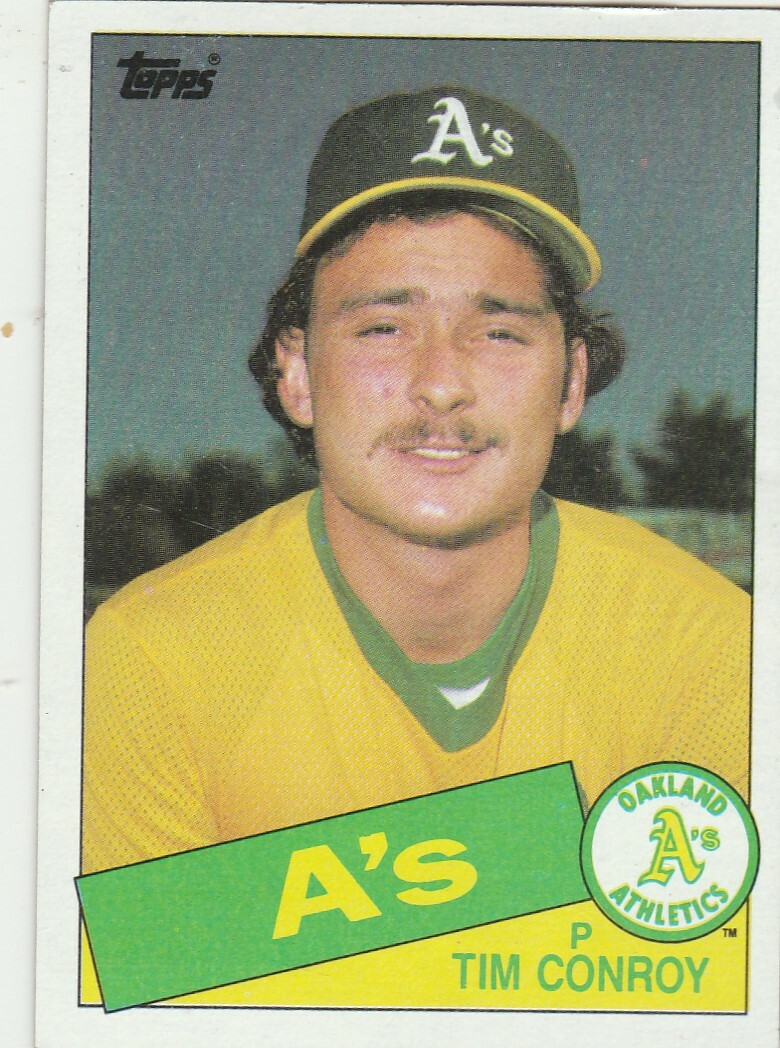 FREE SHIPPING-MINT-1985 Topps #503 Tim Conroy Oakland Athletics PLUS ...
