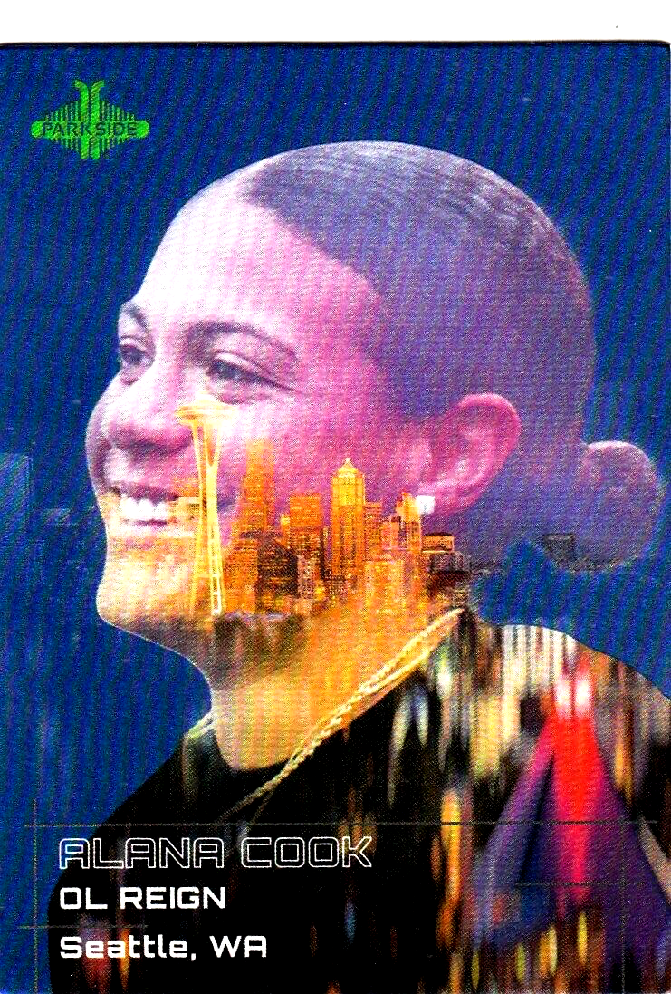 2022 PARKSIDE NWSL SOCCER SERIES 1 #C-14 ALANA COOK CITYSCAPES OL REIGN ...