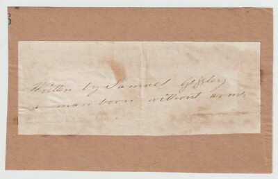 Samuel Gessley Autograph - 'The Armless Wonder' - Circus Showman | eBay