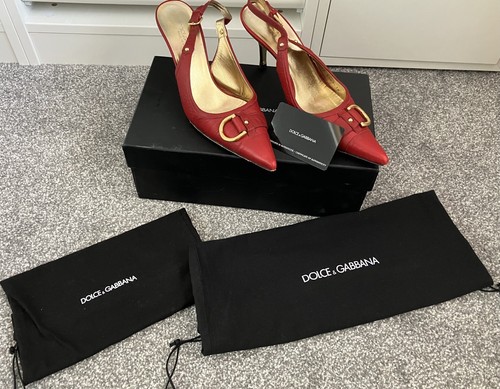 Dolce Gabanna 38 (uk 5) Red Sandal Heels. Come with box and ...
