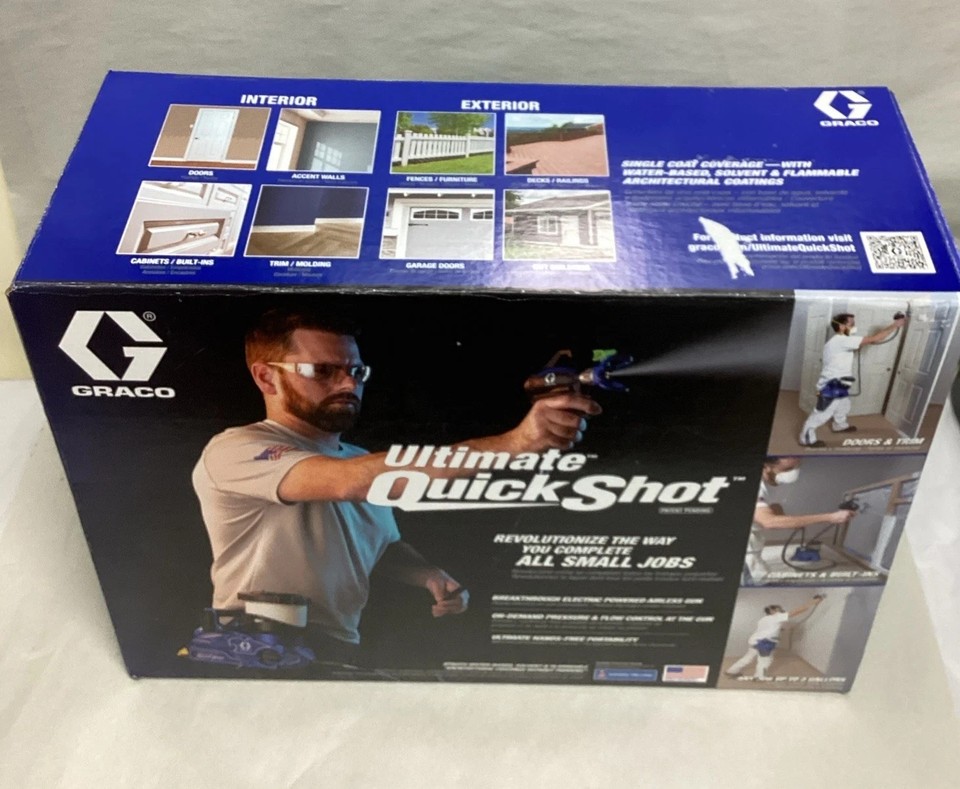 GRACO ULTIMATE QUICKSHOT PORTABLE AIRLESS PAINT SPRAYER 20B473 - BRAND ...