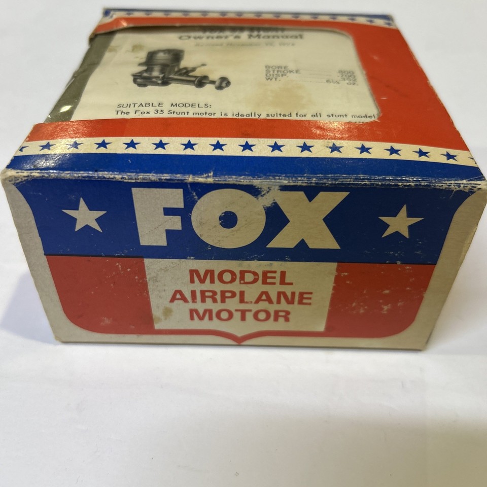 NIB Fox 35 Stunt control line model airplane engine .35 vintage glow ...