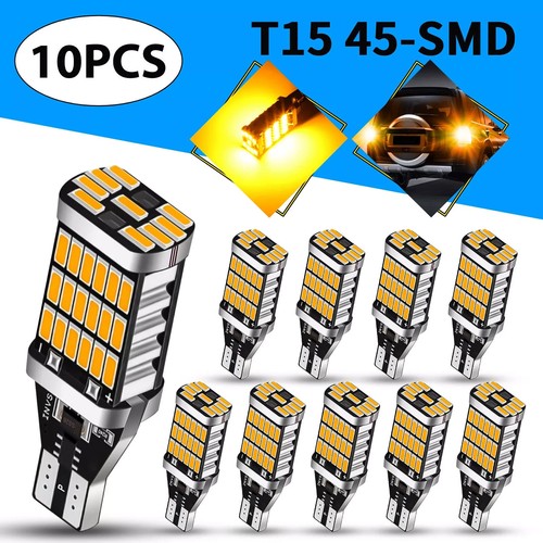 10x Super Bright T15/921/912 45-SMD LED Reverse Back Up Light Bulbs ...