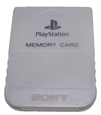 Genuine Sony Playstation 1 Memory Card 1MB Grey PS1 *Free Post NTSC PAL ...