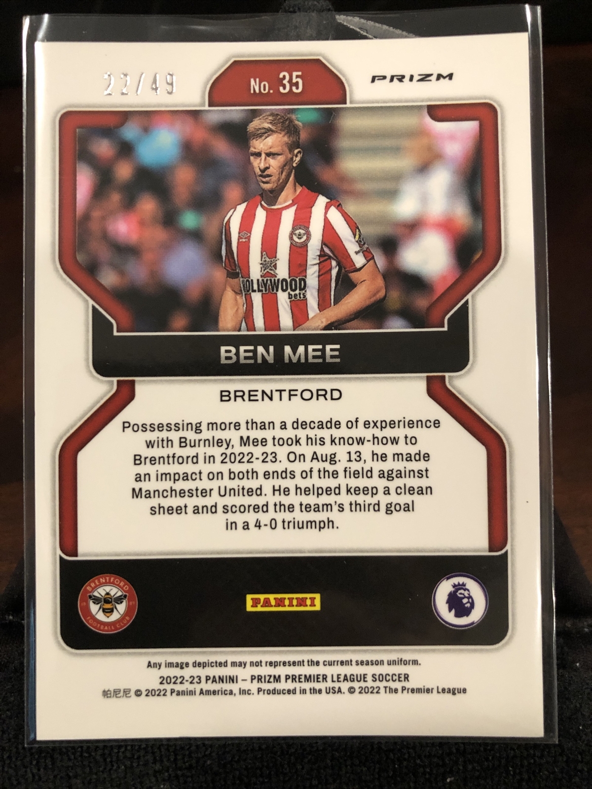 Ben Mee 2022-23 Panini Prizm /49 | eBay