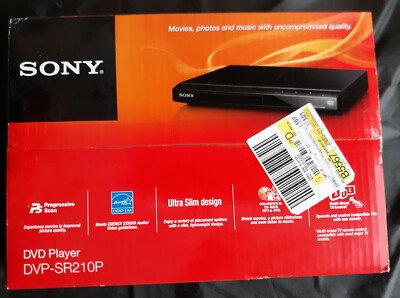 Sony Progressive Scan DVD Player Brand New in Box, Black | DVP-SR210P ...