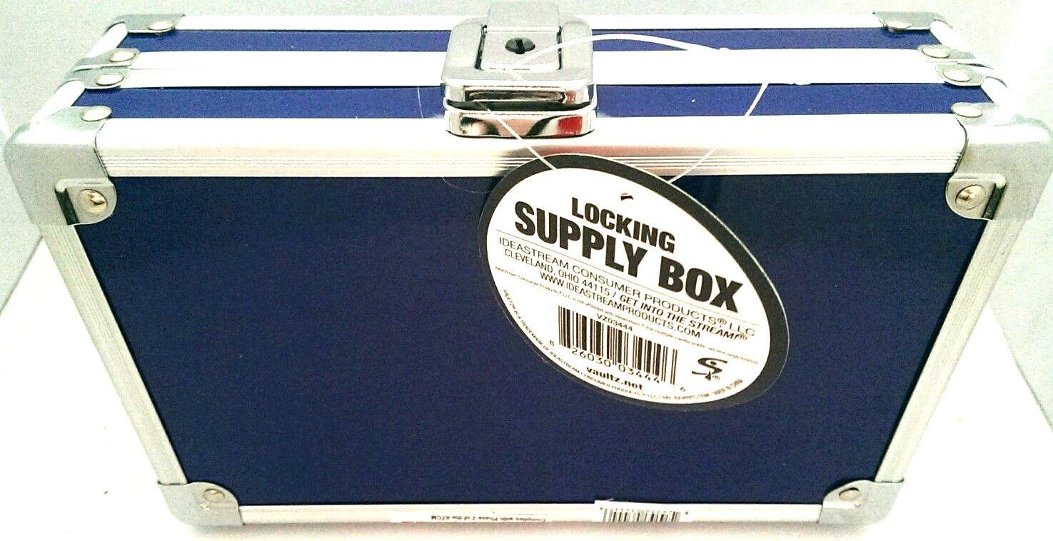 Vaultz Metal Pencil Box w/Sturdy Key Lock Exterior Includes Keys New 3D ...