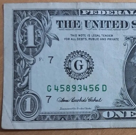 $1 Fancy Serial Number 3456 Ladder 4 Digit Consecutive 2 Pair One ...