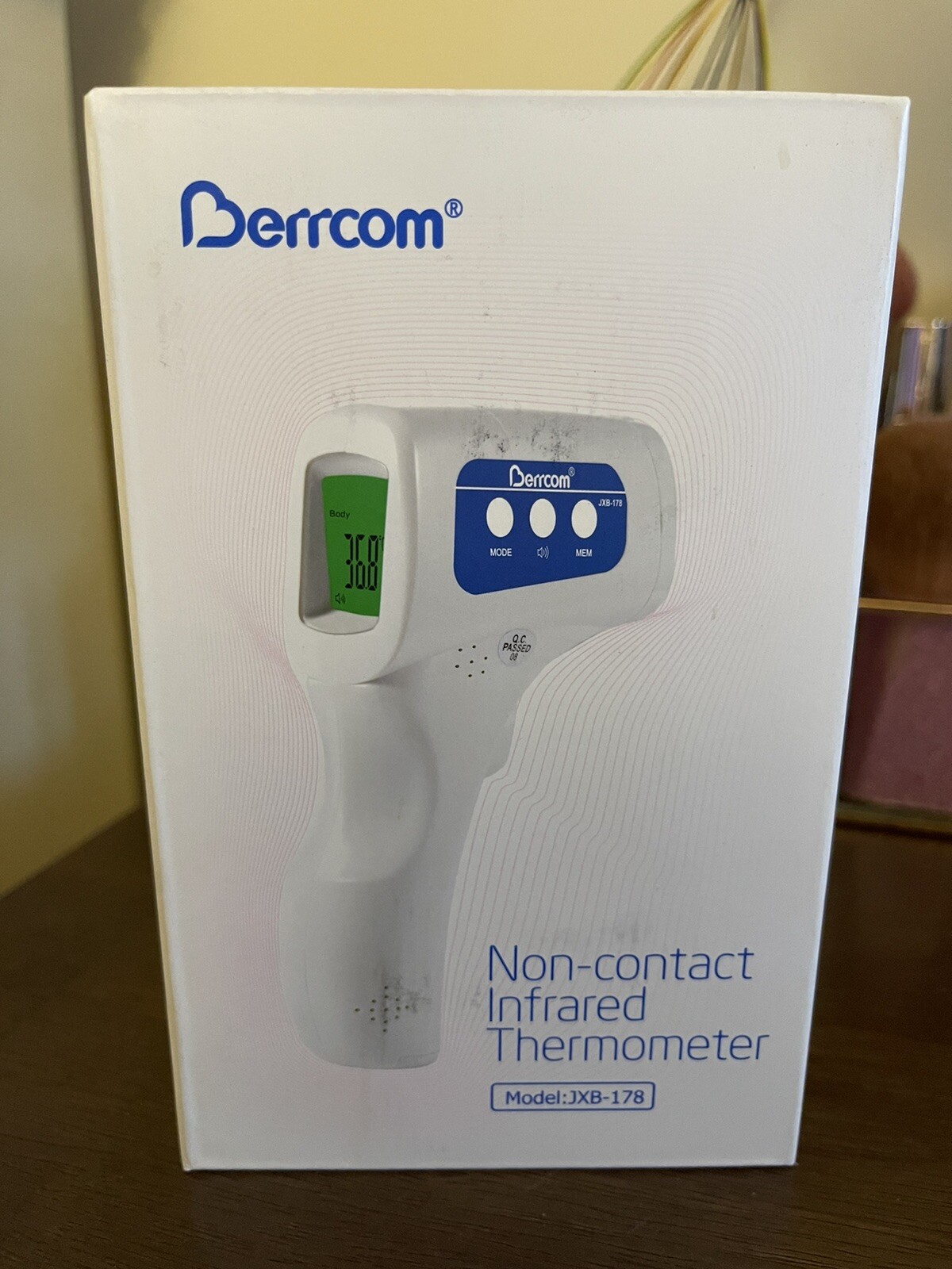 NEW Berrcom Non-Contact Infrared Thermometer, 1-second testing JXB-178 ...