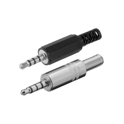 Klinkenstecker 4-pol stereo 3,5 mm versch. Ausführungen Klinke Male ...