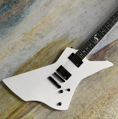 Electric Guitar Snakebyte Inlay Mahogany Body Rosewood Fretboard White ...