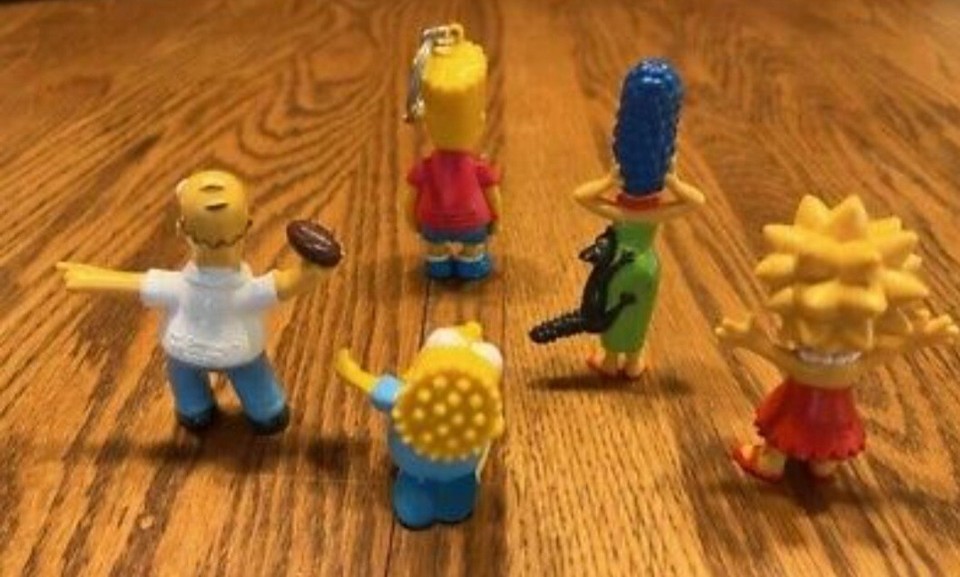 The Simpsons TCFFC 1990 PVC Figurine Toys Homer Marge Bart Lisa & Bart ...