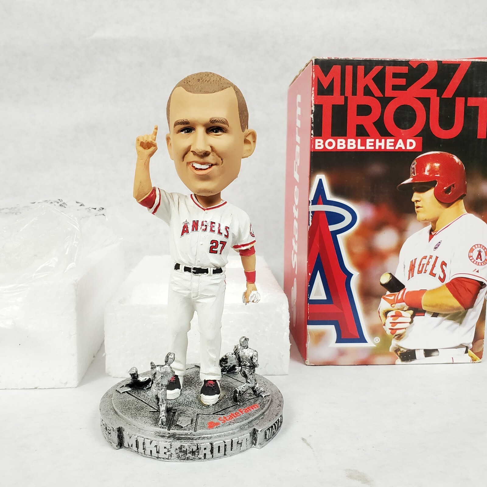 Anaheim Angels Mike Trout 2014 SGA Bobblehead Youngest Hit Cycle MLB LA ...