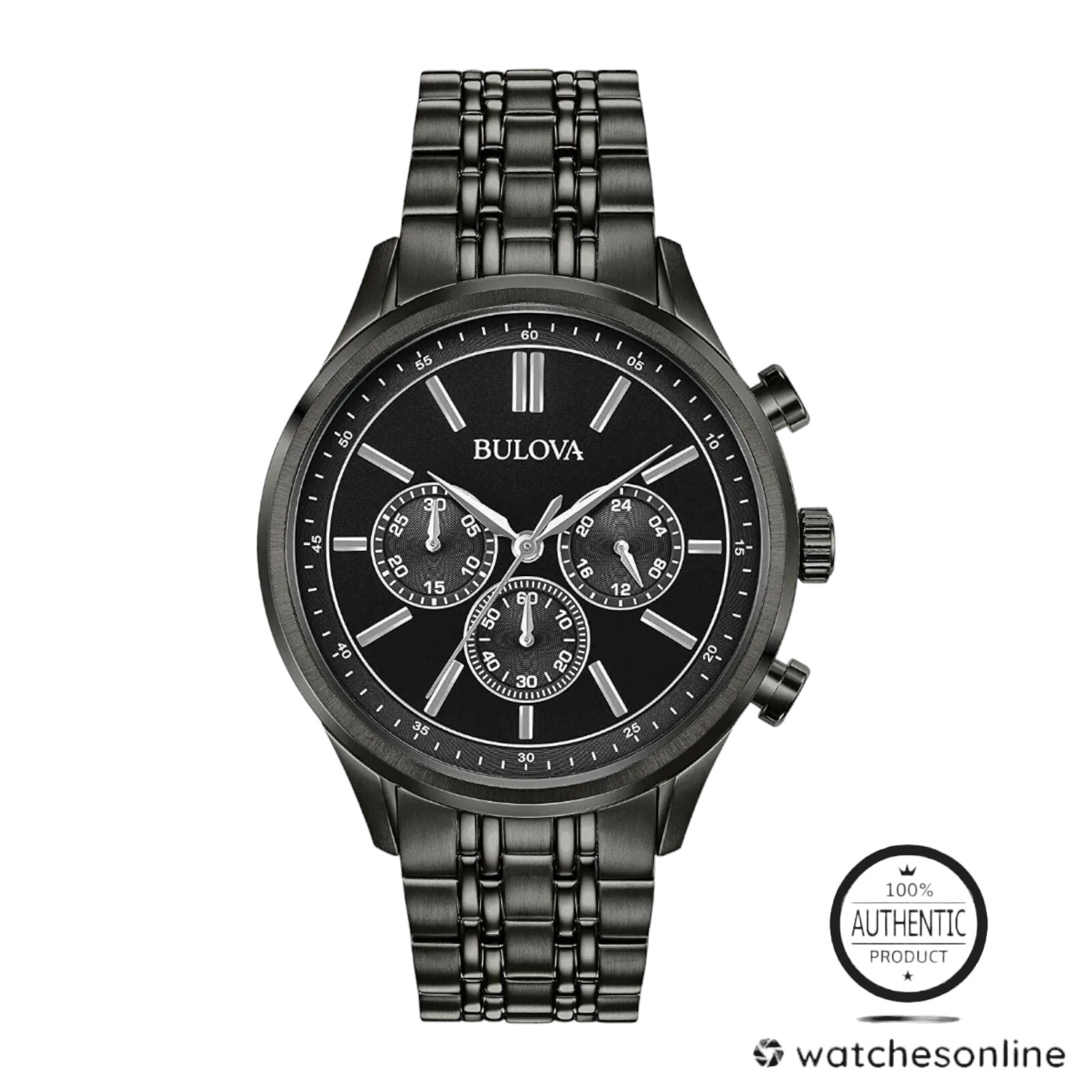 New Bulova Men's Quartz Chronograph Multi Dial Stainless Steel Watch ...