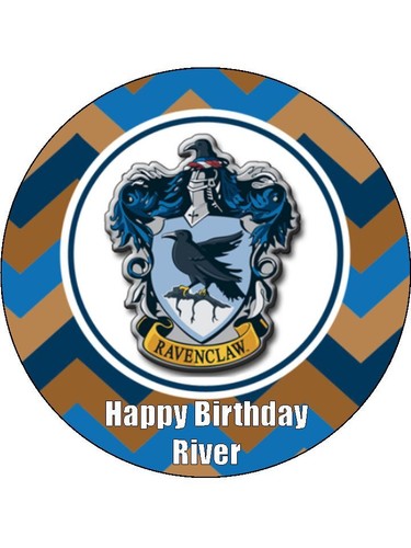 Harry Potter Ravenclaw Edible Cake Toppers – Wafer Cake & Cupcakes - 2 ...