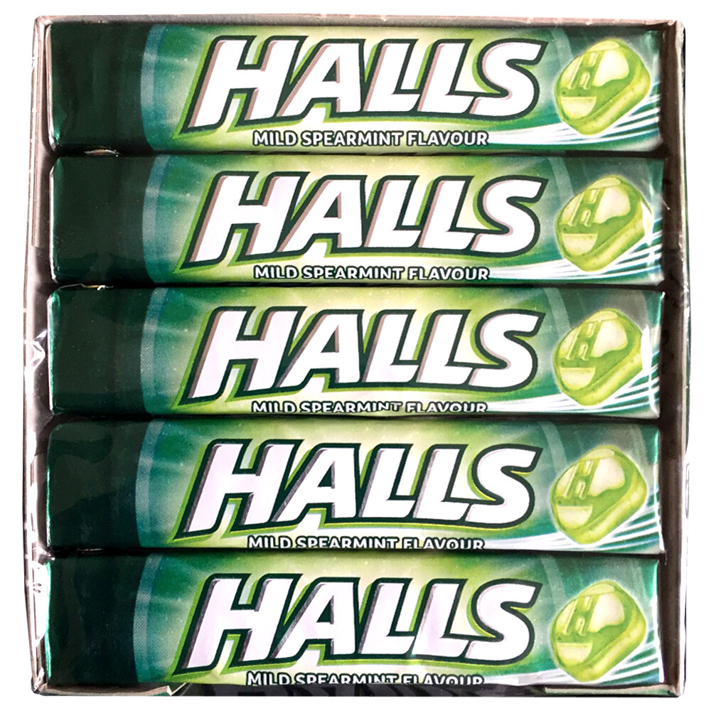 HALLS SWEETS CHERRY MENTHOL, HONEY - LEMON, COOLWAVE, MILD SPEARMINT ...