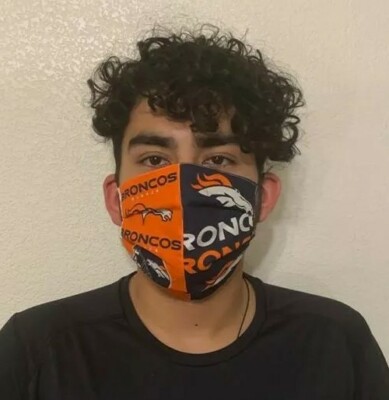 BRONCOS DENVER FACE MASK , HAND MADE IN USA. | eBay