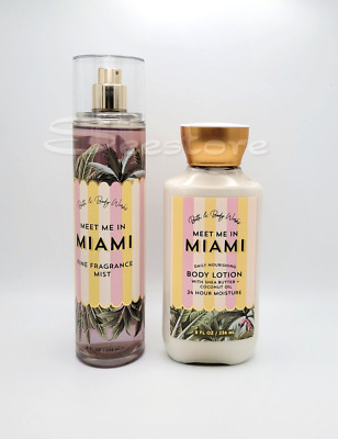 Bath & Body Works Meet Me In Miami Body Mist & Body Lotion 8 fl oz New ...