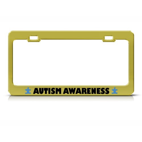 Metal License Plate Frame Autism Awareness Car Accessories Chrome | eBay
