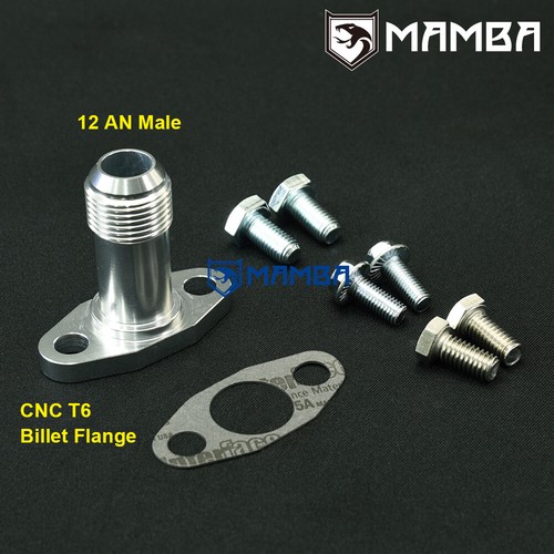 12AN Aluminum Turbo Oil Drain Return Flange Kit Garrett GT3788R GT4088R ...