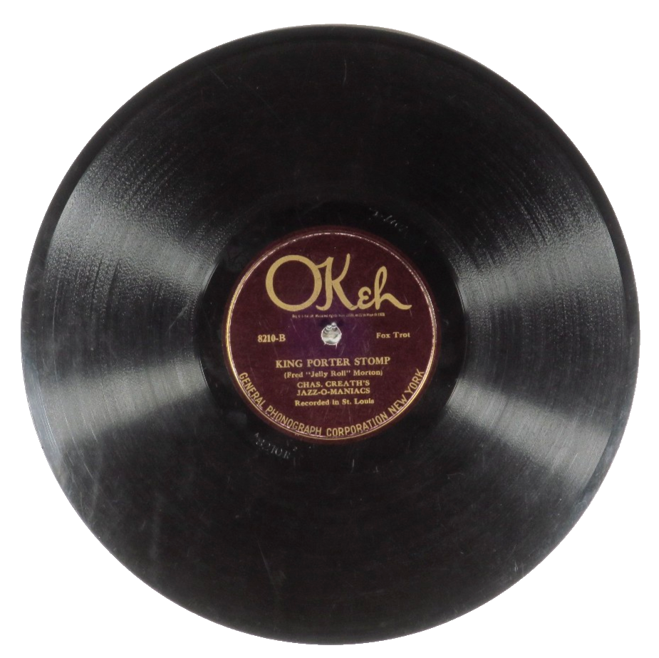 78 RPM -- Charles Creath's Jazz-O-Maniacs, "King Porter Stomp" E-V+ ...