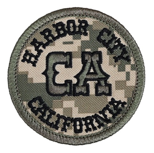 Harbor City California Embroidered Patch Green Camo/Army Green Iron-On Sew-On | eBay