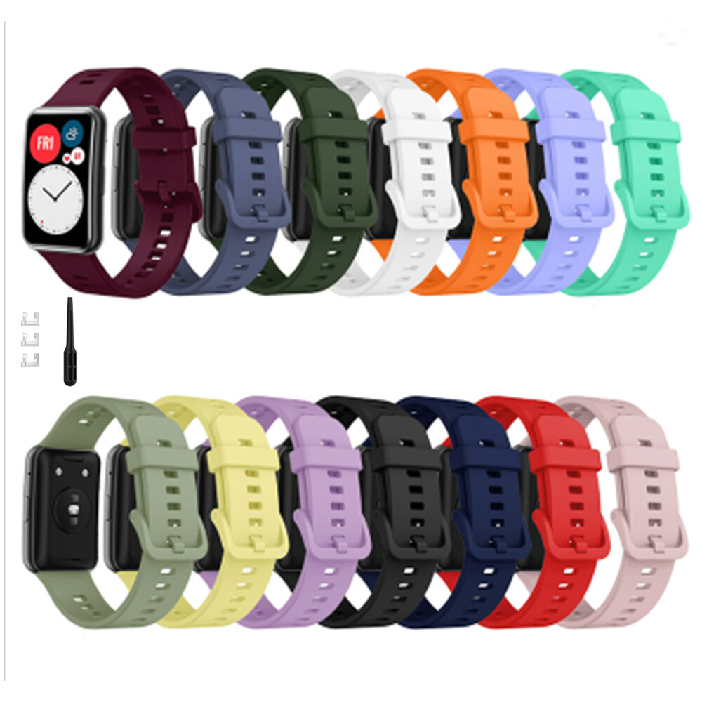 Replacement Band For Huawei Watch Fit TIA-B09 Silicone Wristwatch Strap ...