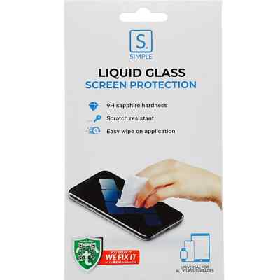3-PACK SIMPLE Liquid Glass Screen Protector Universal Wipe-On for ...