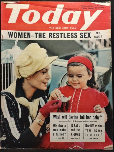 TODAY - The New John Bull Weekly UK Magazine April 8 1961 Eva Bartok | eBay