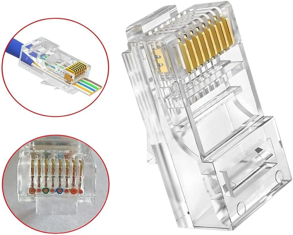 Male RJ45 Cat6 Connector, High-Speed Ethernet Adapter, Secure and ...
