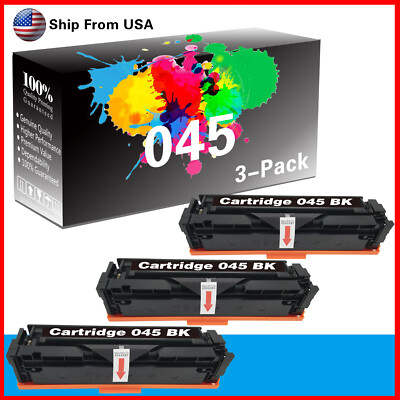 3PK 045BK CRG-045H Toner Cartridge imageCLASS LBP612Cdw LBP611Cn ...