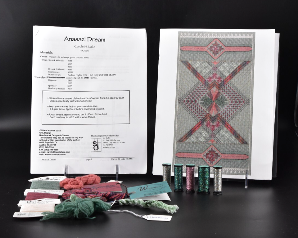 NEW Carole H Lake ANASAZI DREAM Counted Canvas Needlepoint Kit 2006 No Canvas | eBay