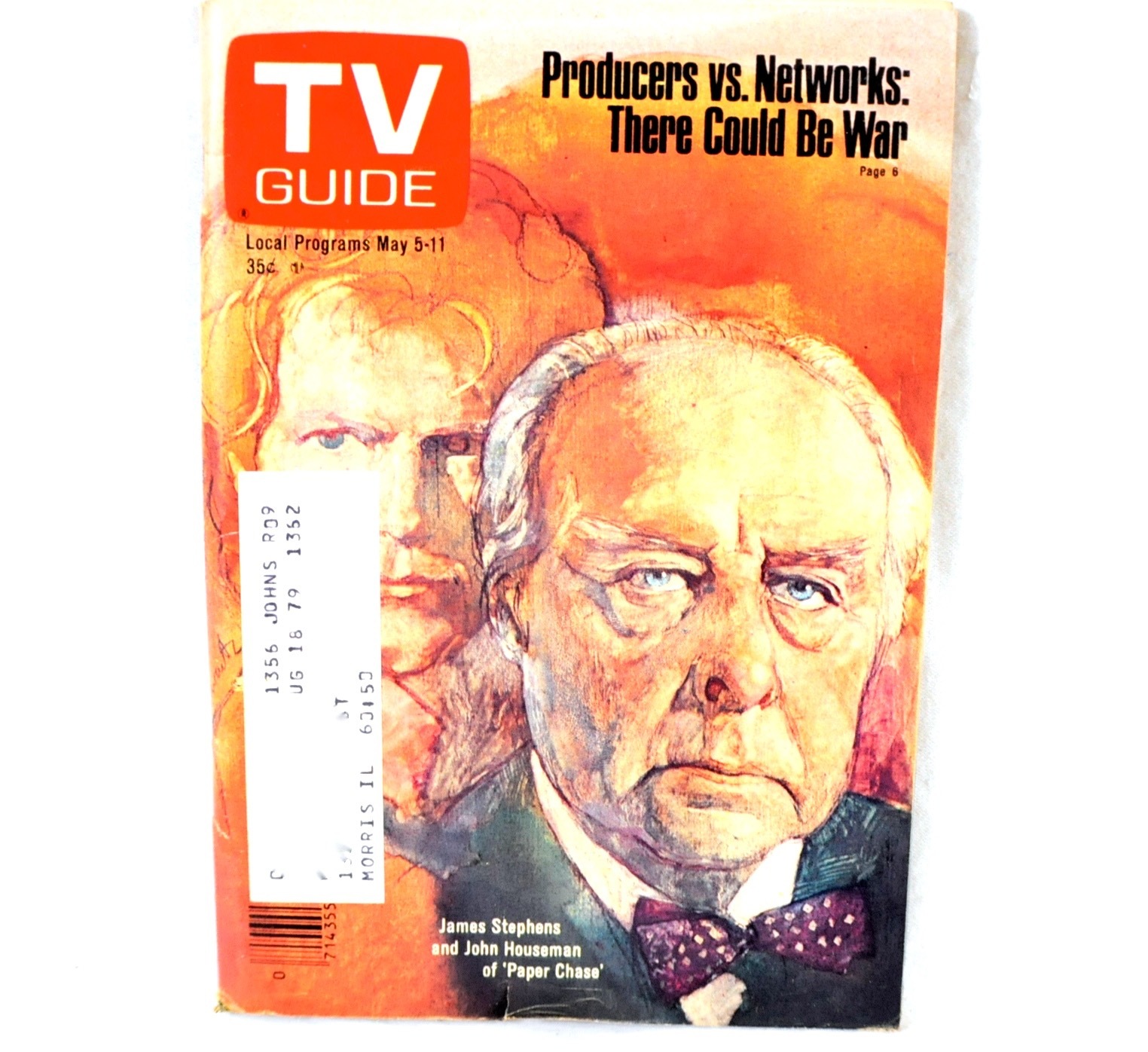 Vintage TV Guide - Paper Chase James Stephens & John Houseman May. 5 ...