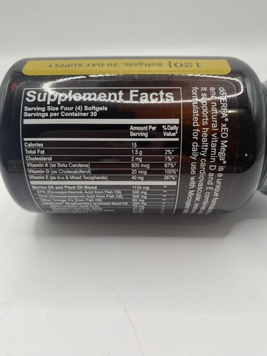 doTERRA xEO Mega Essential Oil Omega Complex 120 Softgels Exp 2/2026 ...