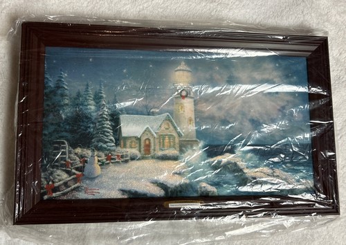 RARE Thomas kinkade canvas Light Your Way Home W/Certificate of authenticity NIB | eBay