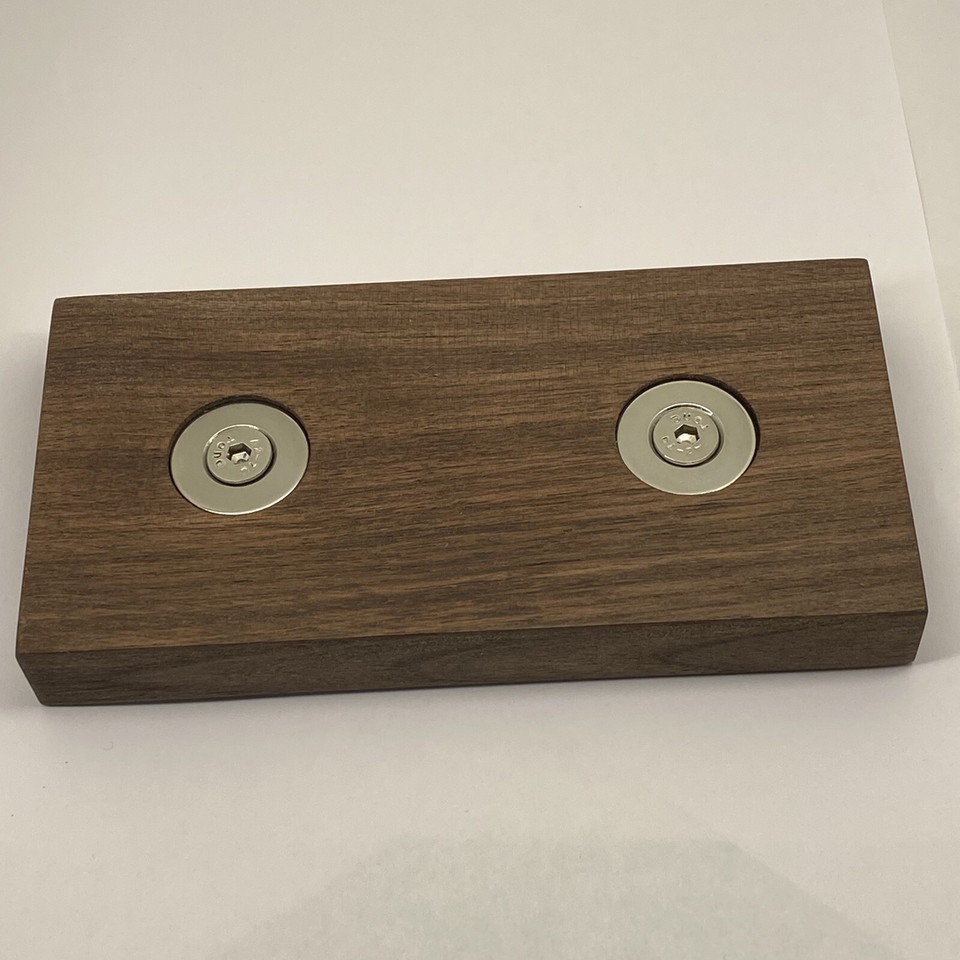 A J CUSTOM Walnut Benchrest Shooting Block fits standard accessory rail ...