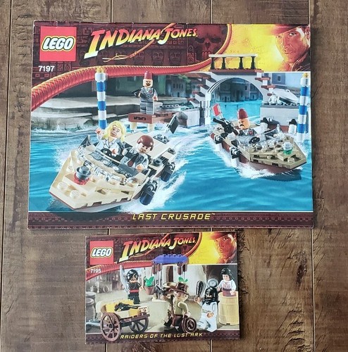 Lego INSTRUCTIONS Indiana Jones 7195 Ambush in Cairo &7197 Venice Canal ...