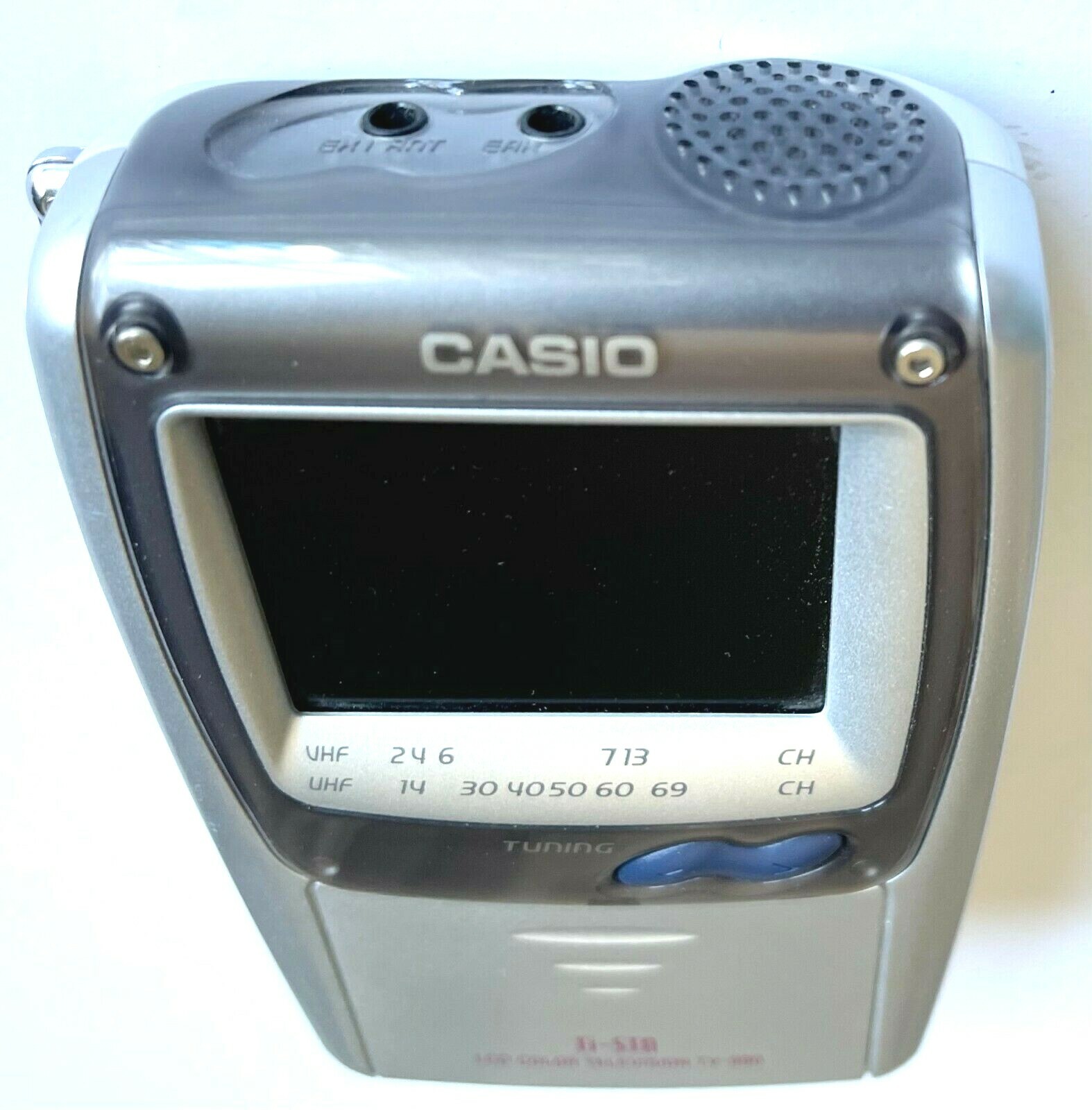 VINTAGE CASIO TINY LCD PORTABLE HAND HELD VHF / UHF COLOR TELEVISION TV ...