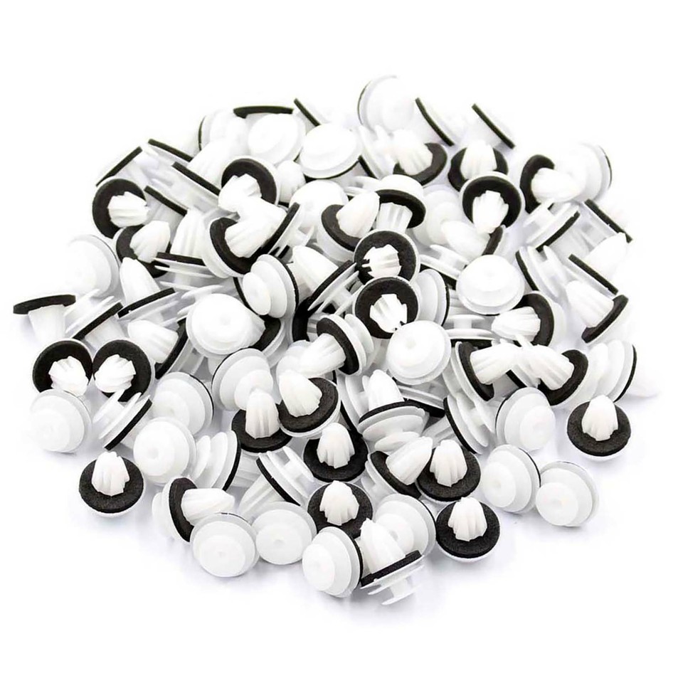 100pcs Plastic Rivet Car Door Trim Retainer Clips 9mm Hole for Honda ...