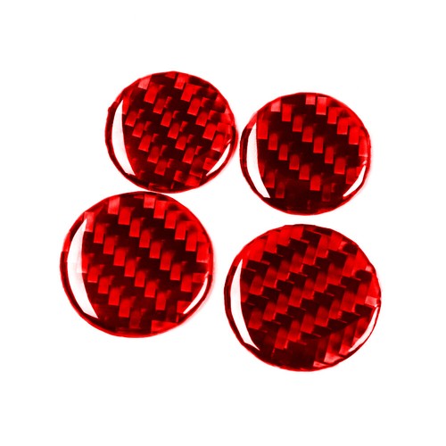 8Pcs Red Carbon Fiber Seat Switch Button Panel Cover For Tesla Model 3 ...