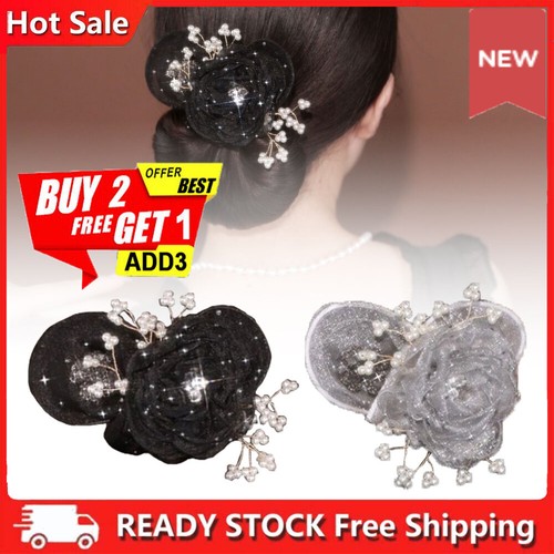 Cloth Flower Hair Bun Maker Exquisite Flexible Hair Styling Tool Twist ...